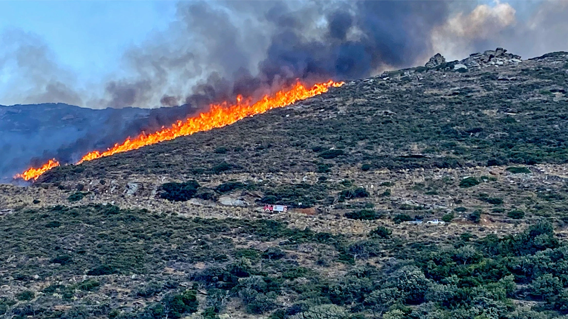 Μάχη με τις φλόγες στην Άνδρο και τον Εβρο - Dokari.gr