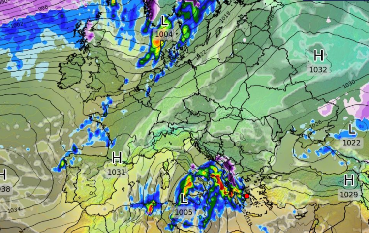 Καιρός: Τούμπα το GFS, με κακοκαιρία και χιόνια τα Χριστούγεννα (vid) - Dokari.gr